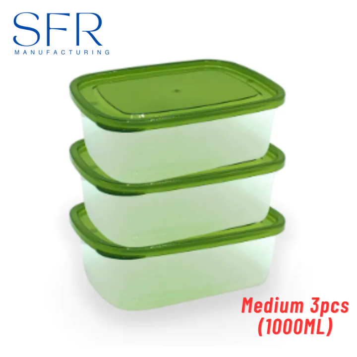 Food Storage Containers (Pack of 3) 1000ml, Crisper Food Organizers | Daraz.pk