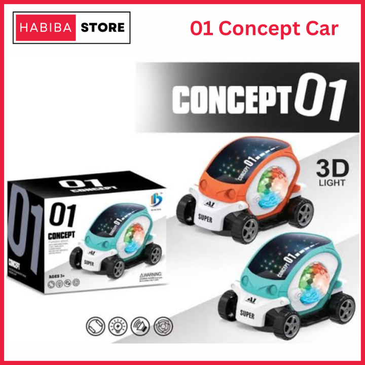 01 Concept Car – Futuristic Battery Operated Transparent Gear Toy Car ...