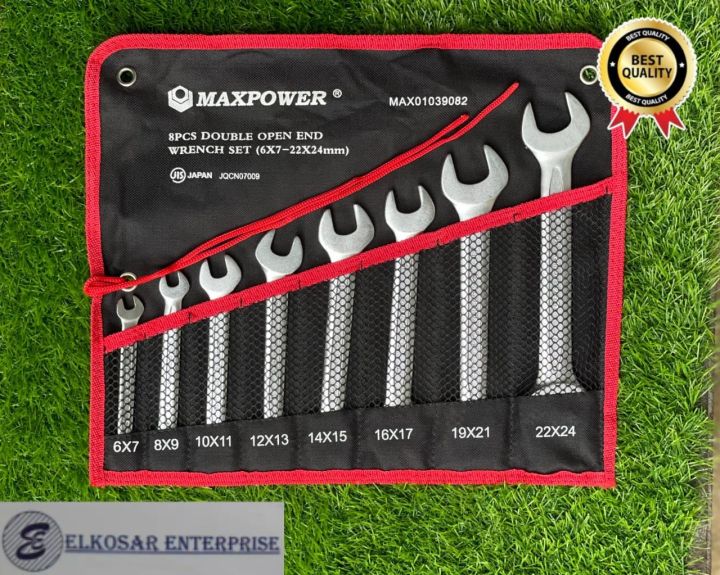 SPANNER SET DOUBLE OPEN 08PCS MAXPOWER | Daraz.pk
