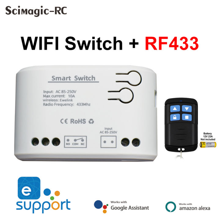 Wifi Smart Switch 1 Channel Relay Smart Automation Wifi Module Rf433 Ac ...
