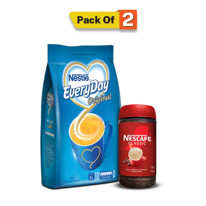 Nescafe Coffee (100g) & Nestle Everyday Whitener (850g) Bundle | Daraz.pk