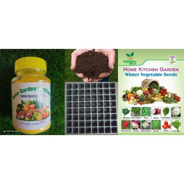 Combo Pack for Kitchen Gardening 12 Winter Vegetables seeds with 65 ...