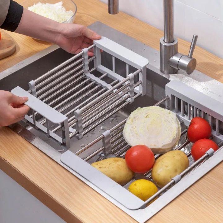 Stainless Steel Sink Drain Basket Adjustable Drain Bowl Holder Multi ...