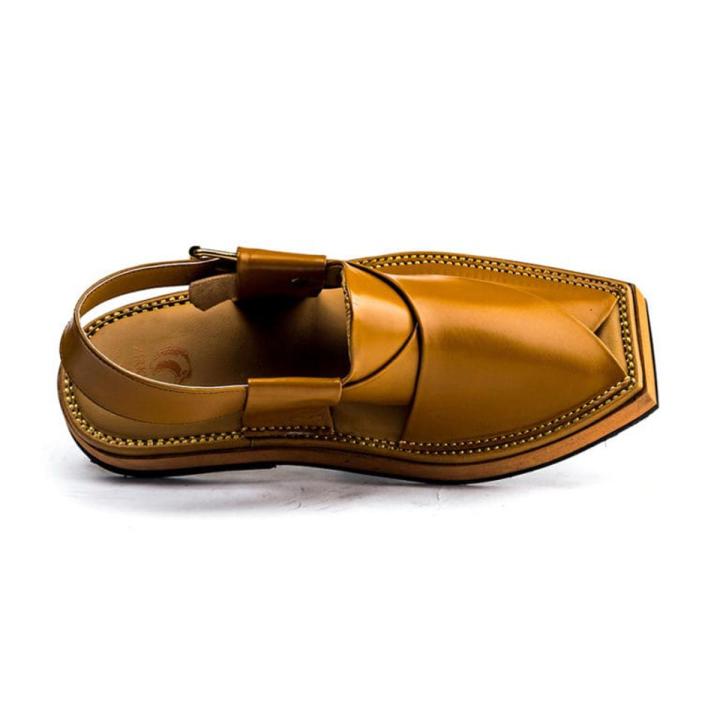Black Kaptan Chappal Pure Hand Made Peshwari Kaptan Chappal | Daraz.pk