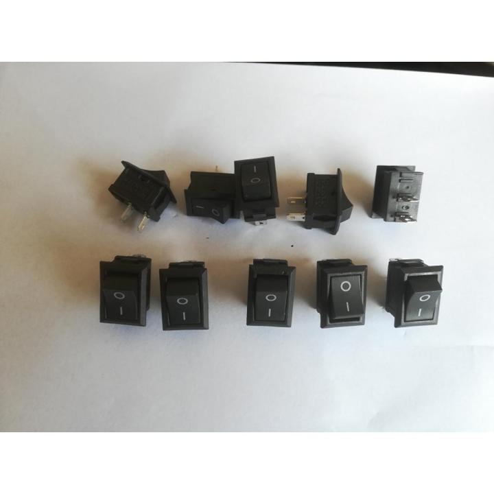 Pack of 10 - 2Pin Switch ON OFF Rocker Switches 250V 6A | Daraz.pk