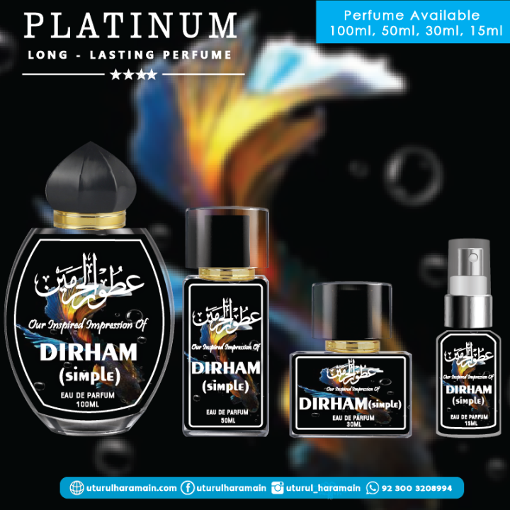Dirham (Simple) - Eau de Parfum - ( Long Lasting Perfume Made By Utur ...