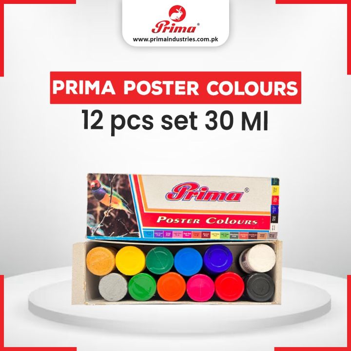 Prima Poster Paints 12 pcs | painting colours | 30 ml each bottle | art ...