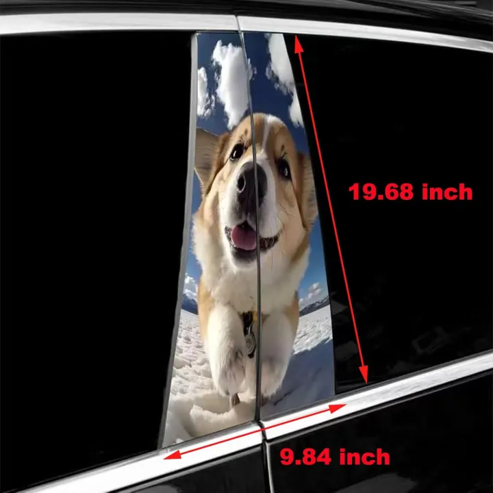 2pcs/1set Car B Pillar Sticker Decal Vinyl Car Decals Body Side ...
