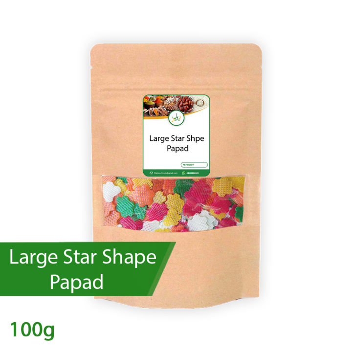 Large Star Shape Papad / Fryums 100g | Daraz.pk