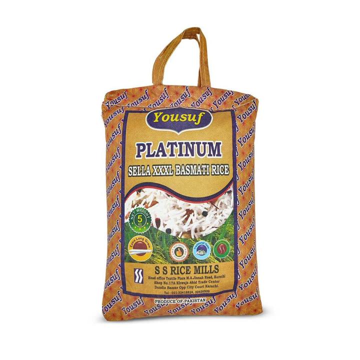 Yousuf - Platinum Sella XXXL Basmati Rice - 5KG - Premium Aged Rice ...