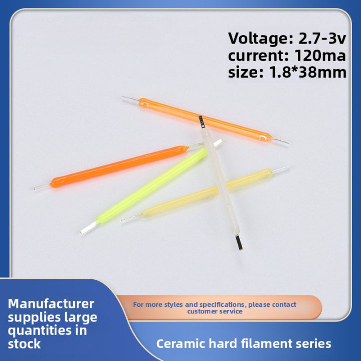 10PCS Ceramic Hard Filament 38mm 3v LED Filament Edison Filament Light ...