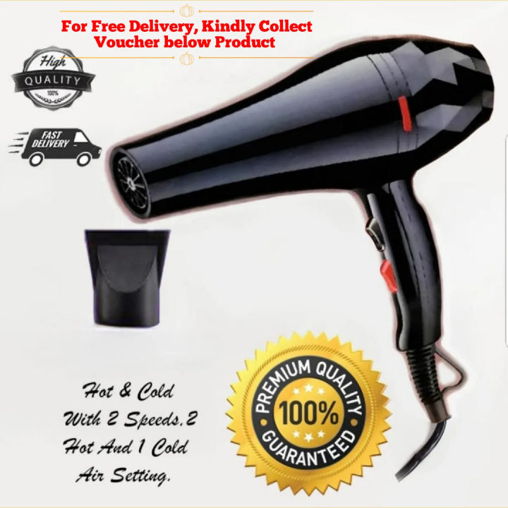 Professional Hair Dryer 2 in 1 – Hot & Cold Air Function | Fast Drying ...