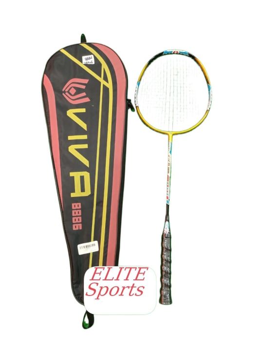 Viva-8886 Advantage Single Badminton Racket with Protective Bag Carbon ...
