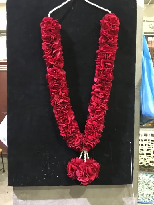 Elegant Wedding Flower Mala | Artificial Floral Haar for Dulha Dulhan ...