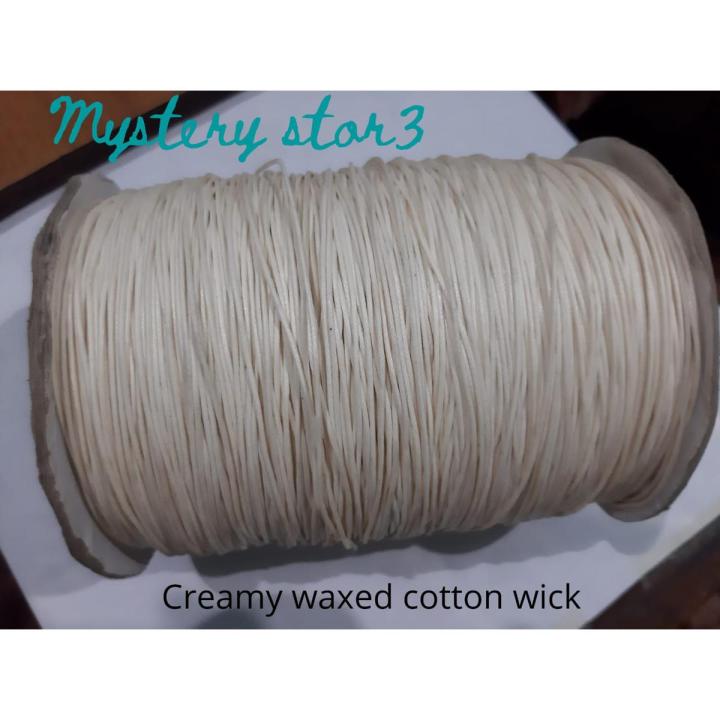 Creamy waxed cotton wick for candle making (imported) 1.5mm | Daraz.pk