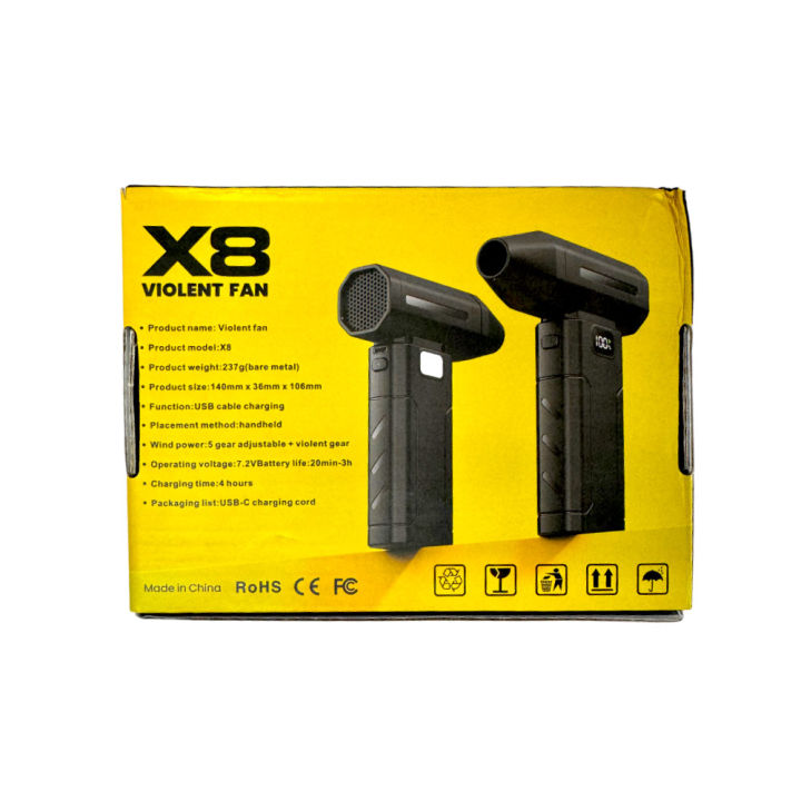 X8 New Dust Blower High Speed Turbo Violent Fan 5-Speed Handheld Jet ...