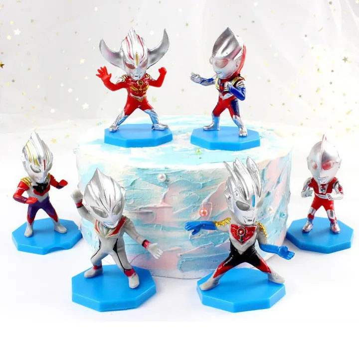 READY STOCK 6 pcs Ultraman Cake Decoration Cake Topper Figurine Doll ...