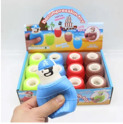 Anti-Stress Toy Pirate Cup Squeeze Fidget Toys Tpr Squishy Anti Stress ...
