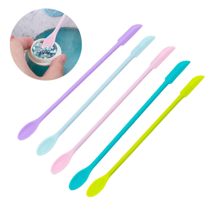 Double-Headed Scraper Silicone Small Tip Spatula Cosmetics Foundation ...