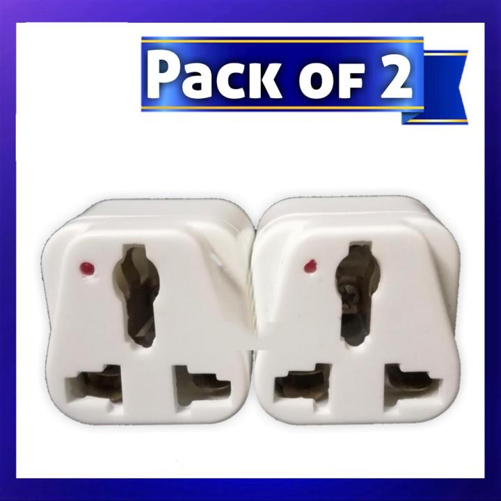 Pack of 2 I Brass Travel Adapter Multi Plug 2 pin, Mobile Shoe Multi ...