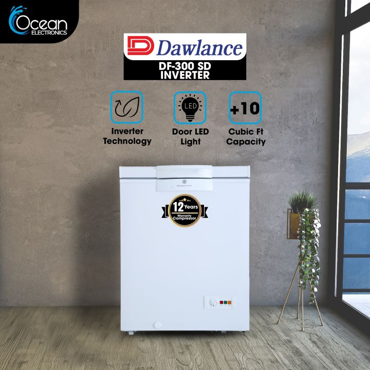 Dawlance 10 Cubic Feet Deep Freezer DF-300 SD Inverter Single Door with ...