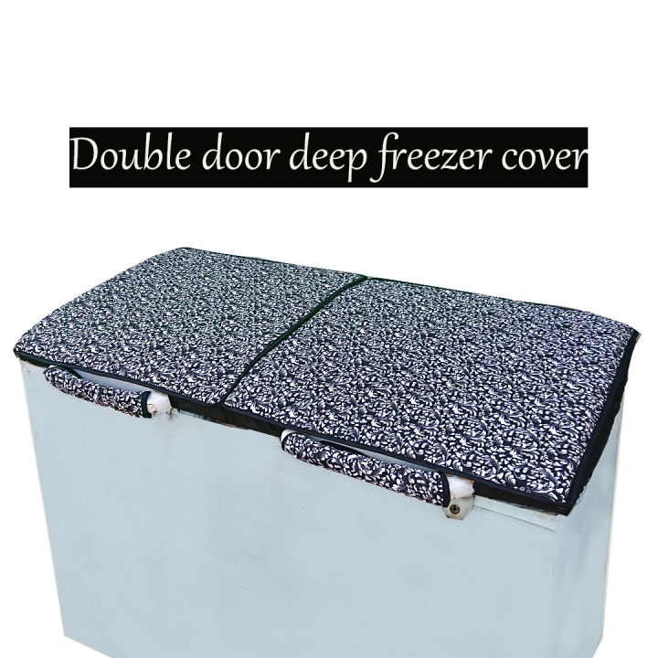 Double Door Deep Freezer cover made with dual layer cotton quilting ...