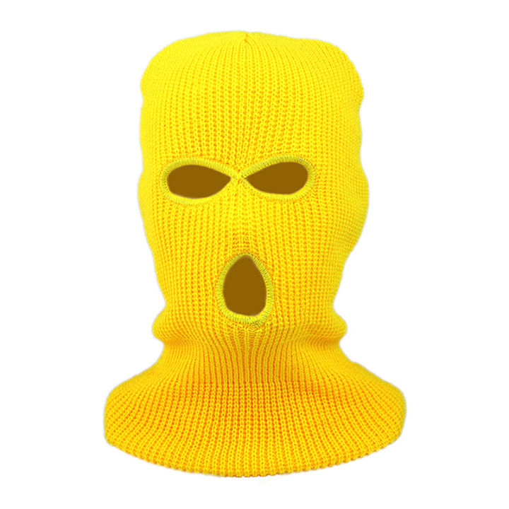 【wholesle668 Store】Fashion 3-Hole Knitted Full Face Cover Mask, Winter ...