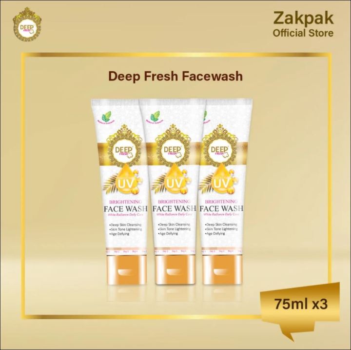 Deep Fresh Beauty Facewash 75ml (Bundle of 3) – Natural Moisturizer for ...