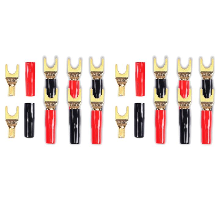 Y Plug Spade Connector for Speaker Wire,16 Pcs Y Spade Plug 45 Degree ...