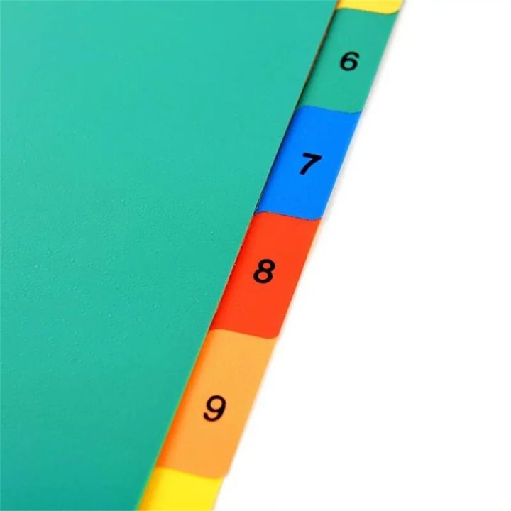 Multi-purpose 5/10/12/20/31Pages Index Separator Page Numbers A4 Size ...