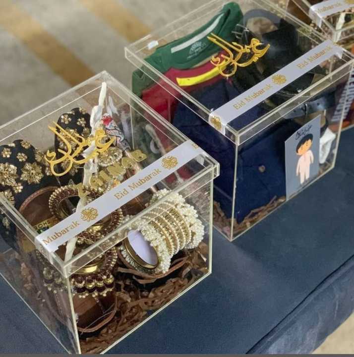 Eid Acrylic box for gift _ Gift Basket_ Beautiful Eidi boxes | Daraz.pk