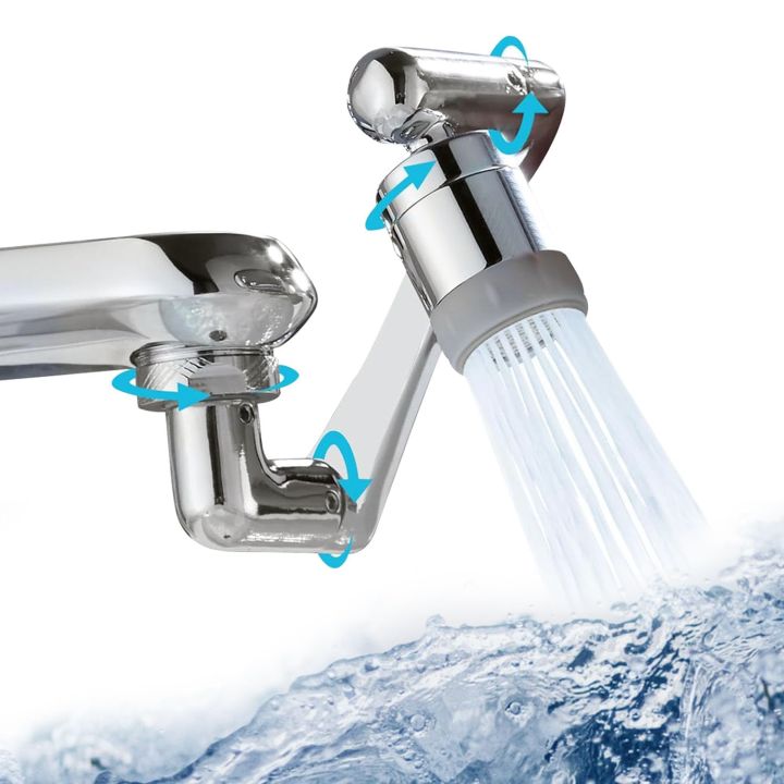 1080° Degree Rotation Faucet Tap Extender | Universal Swivel Splash ...