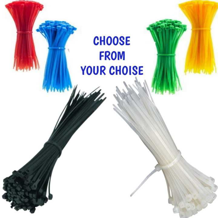 Black Cable tie, Colour Zip tie, White wire lock | Daraz.pk