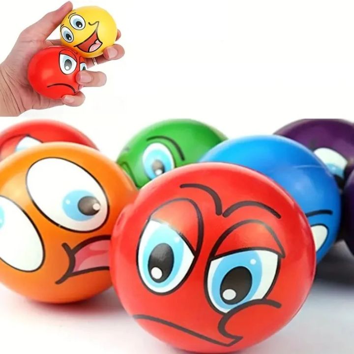 Soft Funny Faces Foam Ball for Kids Random Design | Daraz.pk
