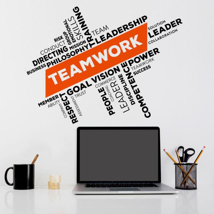 Teamwork Workplace Inspirational Quote Office Wall Art Motivational ...