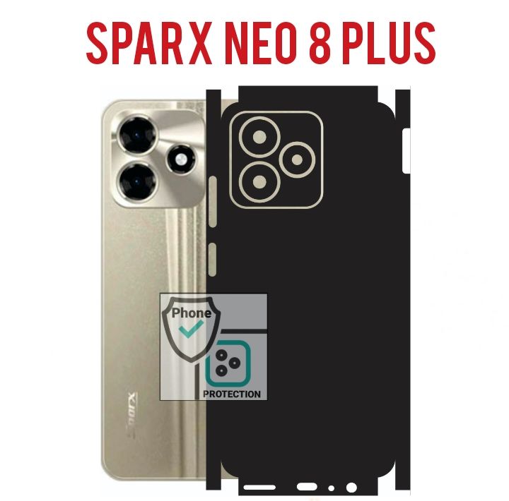 SPARX NEO 8 plus BACK 360 premium Protection Skin Wrap full cover sheet ...