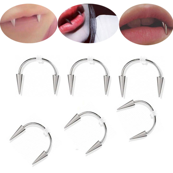 Cool Piercing In mouth BCR Septum Body Jewelry Goth Lips Ring Piercing ...
