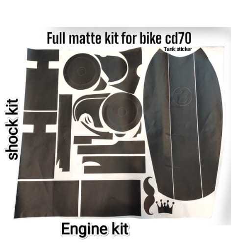 Full Mette Sticker kit (Engine kit,shock kit & tank sticker) For all ...