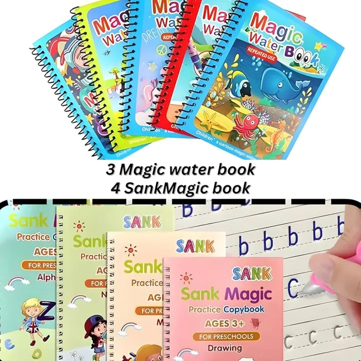 Magic Sank Copybook | Reusable Handwriting Practice Book for Kids ...