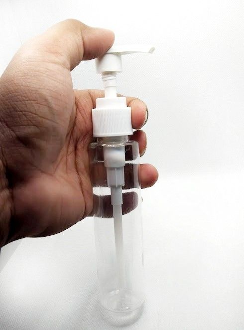 Pack of 2 - Transparent Empty Plastic Pump Bottles 100ml - Lotion Pump ...