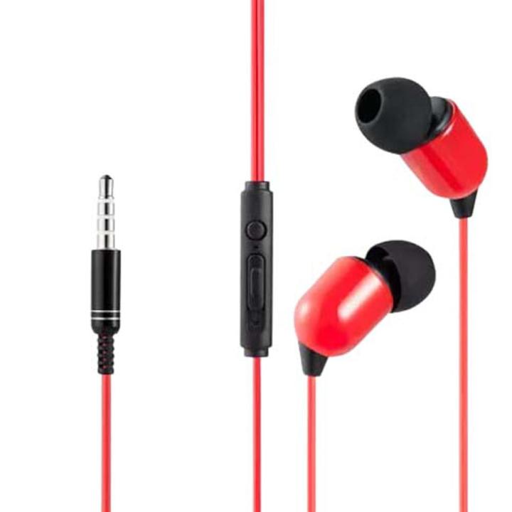 Original Long-Wire 3.5mm Red Stereo Universal Earplugs | Daraz.pk