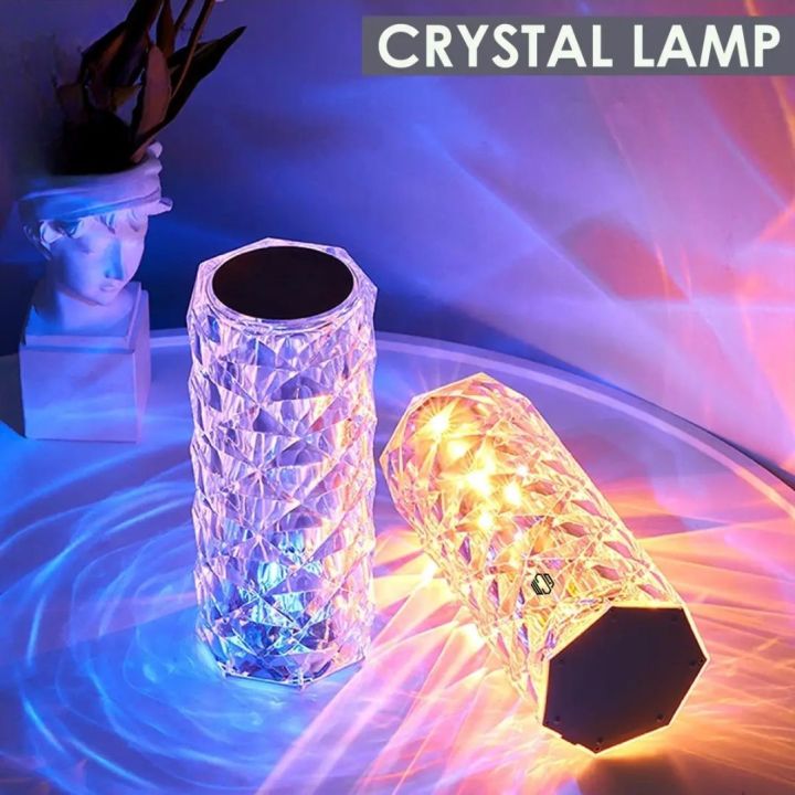 Big Crystal Diamond Lamp with 16 Color LED and Remote Lamp with Remote ...