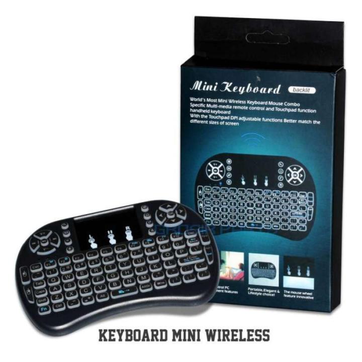 Mini Wireless i8 QWERTY Keyboard with Multicolor Backlit 2.4GHz ...