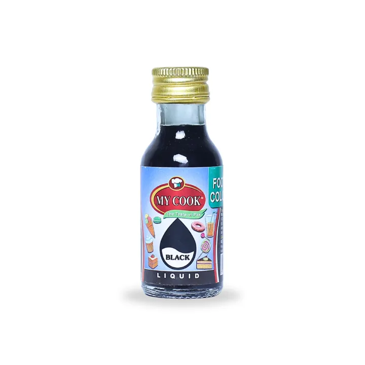 MY COOK BLACK LIQUID FOOD COLOR 28ML | Daraz.pk