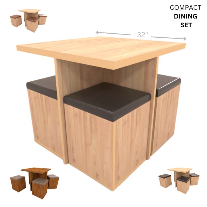 Dining Table and chair, compact size dining table for 4 persons, less ...