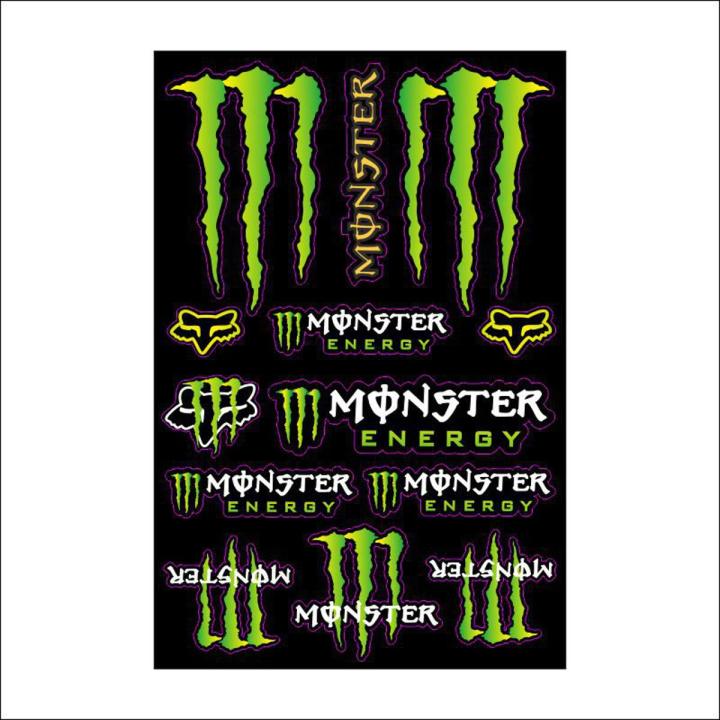 Monster Energy Motorcycle BIKE Racing Fox Helmet JDM Vally Car Sticker ...