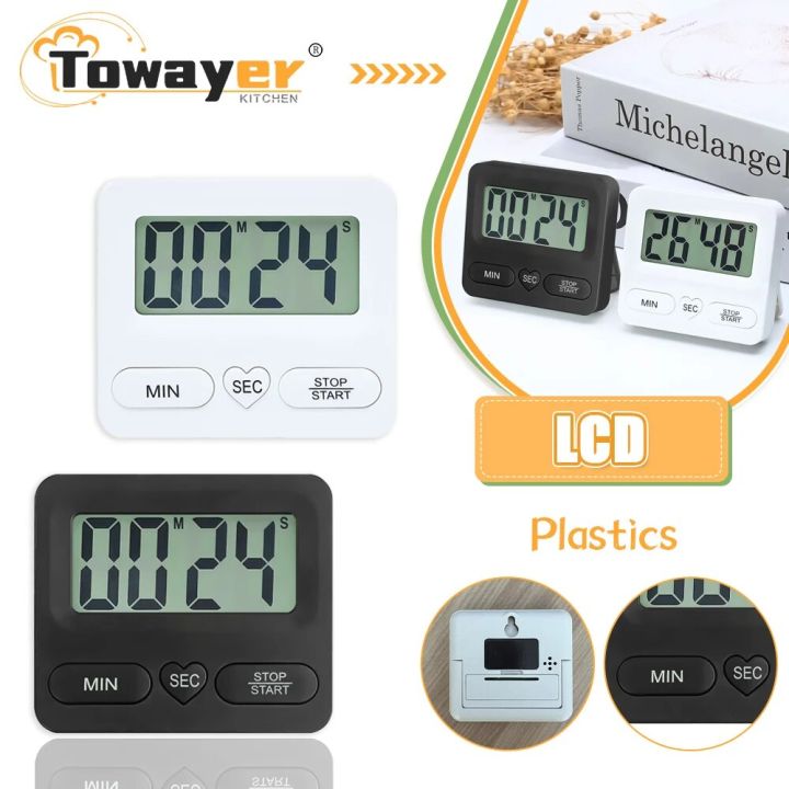 Large Screen Electronic Kitchen Timer LCD Display Electronic Timer ...