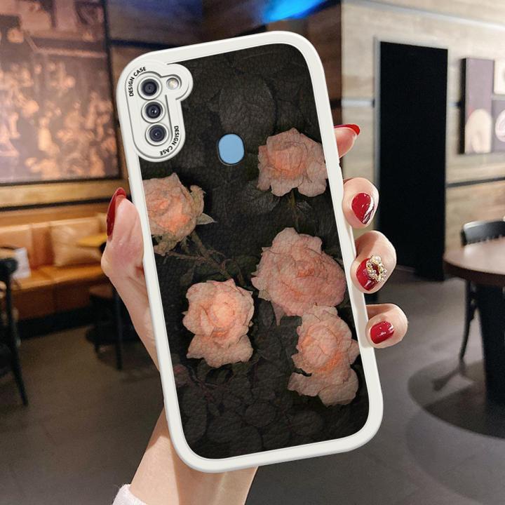 BILI for Samsung Galaxy A11 / M11 Cover Pink Rose Lens Protection Soft ...
