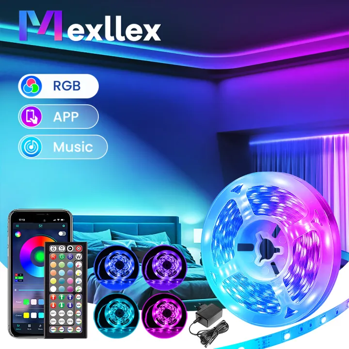 40m/30M/20M/15M RGB LED Strip Light, Flexible Ribbon DIY Tape Diode DC ...