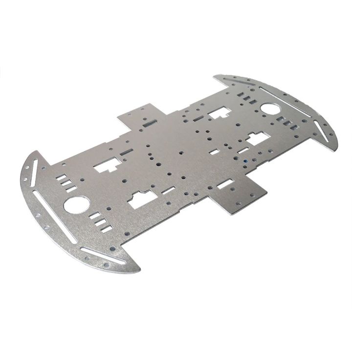 Aluminum Smart Car Chassis 4WD Base Plate Robot Car 1.5mm thick Arduino ...